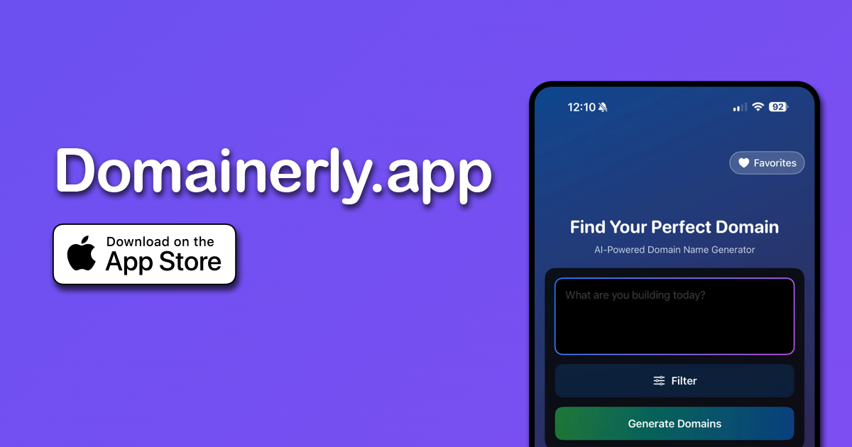 Domainerly - AI Domain Name Generator | Creative Domain Ideas